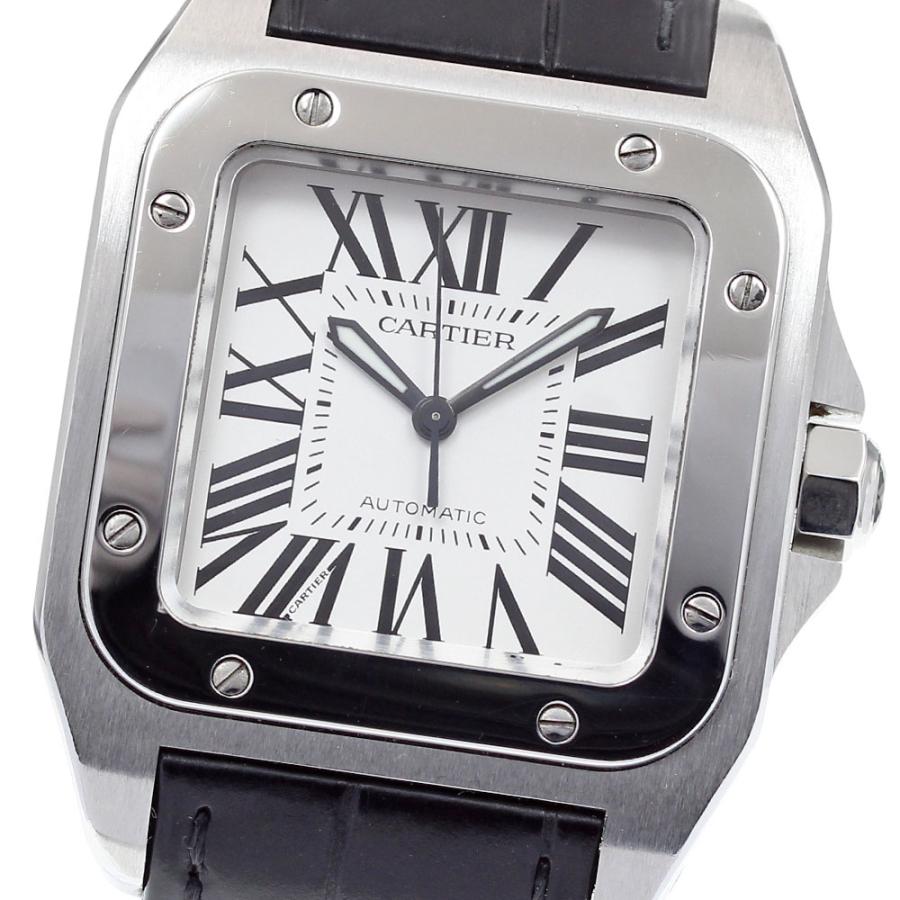 Cartier カルティエ CARTIER W20106X8 サントス100MM 自動巻き ボーイズ 良品 _819989 : CLOSER ...