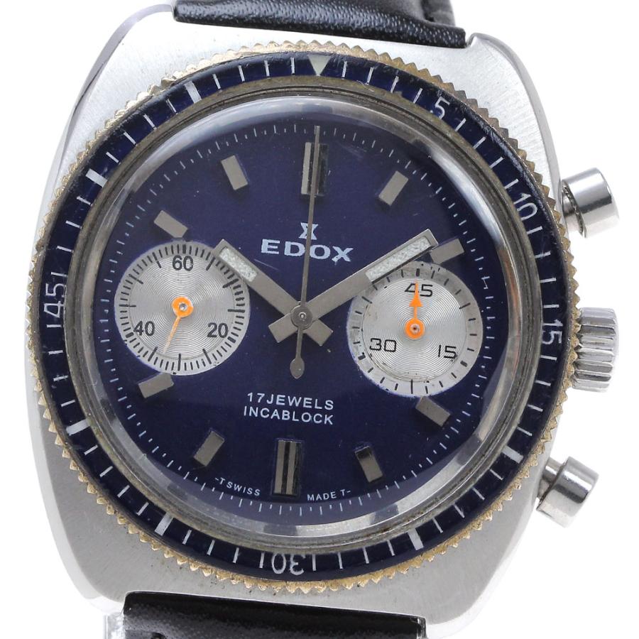 EDOX エドックス クロノグラフ cal.7733 手巻き メンズ _821344 : CLOSER Yahoo!ショップ - 通販 - Yahoo!ショッピング