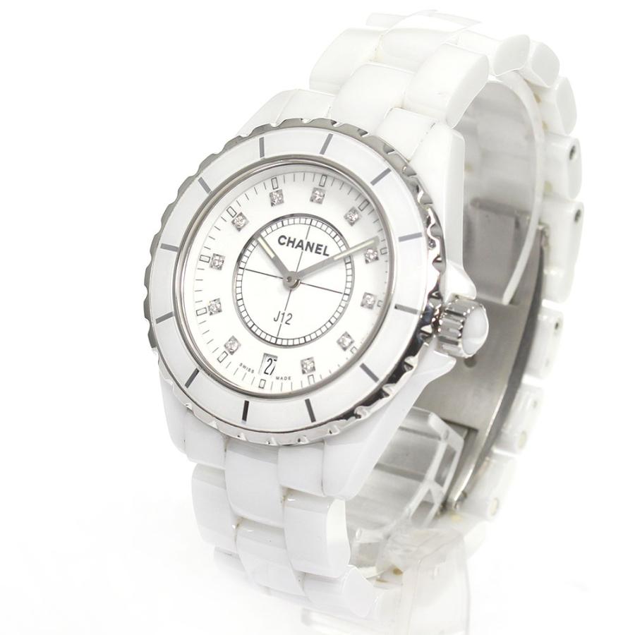 CHANEL シャネル H2125 J12 ホワイトセラミック 38MM 11Pダイヤ クォーツ メンズ _821420 : CLOSER ...