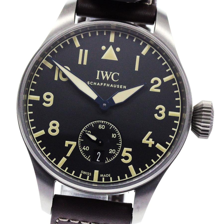 IWC SCHAFFHAUSEN IW510301 ビッグパイロットヘリテージウォッチ 48 裏面パワーリザーブ 手巻き メンズ 極美品 保証 ...