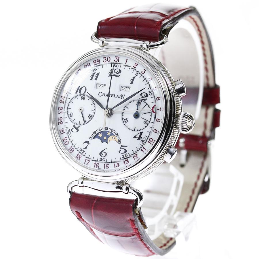 訳あり シャテラン CHATELAIN トリプルカレンダー 手巻き メンズ _822778 : CLOSER Yahoo!ショップ - 通販 - Yahoo!ショッピング