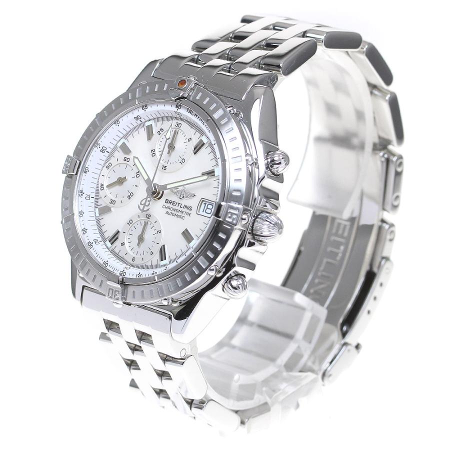 ブライトリング BREITLING A13352 クロノマット ホワイトシェル文字盤 自動巻き メンズ 良品 箱付き_823017【ev10 ...