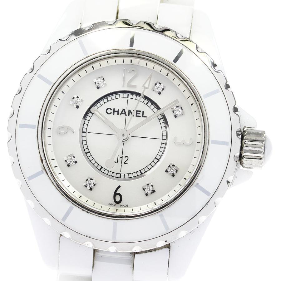 シャネル CHANEL H2422 J12 33mm 白セラミック 8Pダイヤ クォーツ レディース _823913 :823913 ...