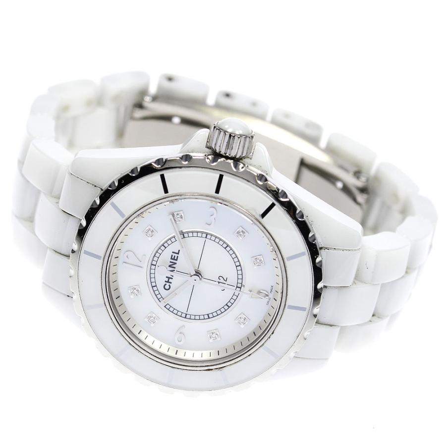 シャネル CHANEL H2422 J12 33mm 白セラミック 8Pダイヤ クォーツ レディース _823913 :823913 ...
