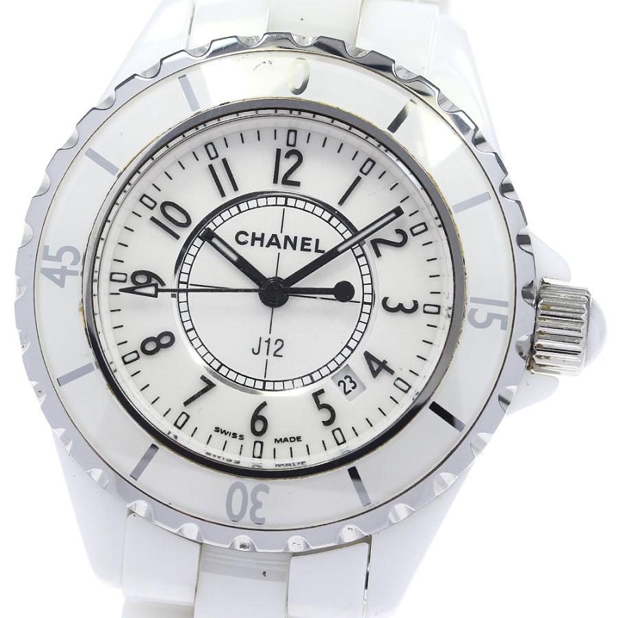 CHANEL（シャネル） CHANEL H0968 J12 33mm 白セラミック デイト クォーツ レディース _823915 ...