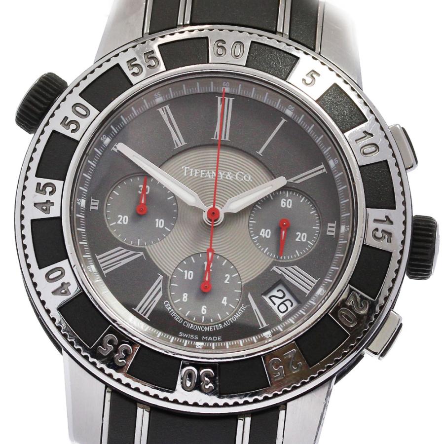 TIFFANY&Co. ティファニー マークT-57 クロノグラフ 自動巻き メンズ _826433 : CLOSER Yahoo!ショップ - 通販 - Yahoo!ショッピング