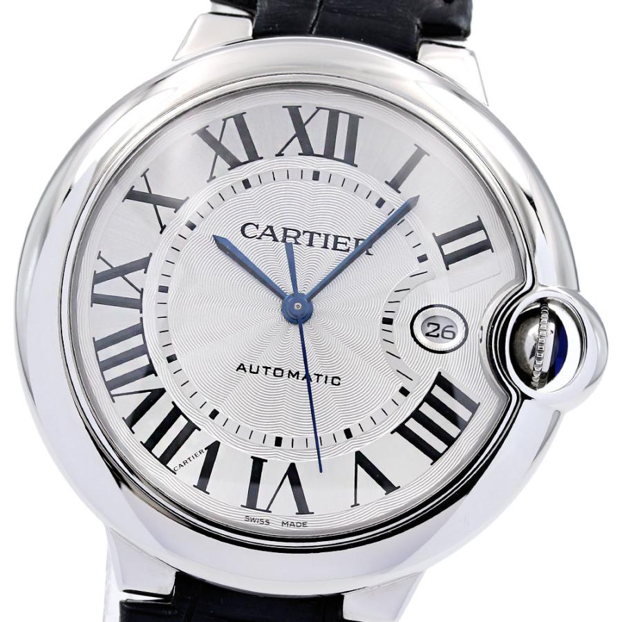 Cartier カルティエ CARTIER W69016Z4 バロンブルー 42mm デイト 自動巻き メンズ 保証書付き_826489 ...