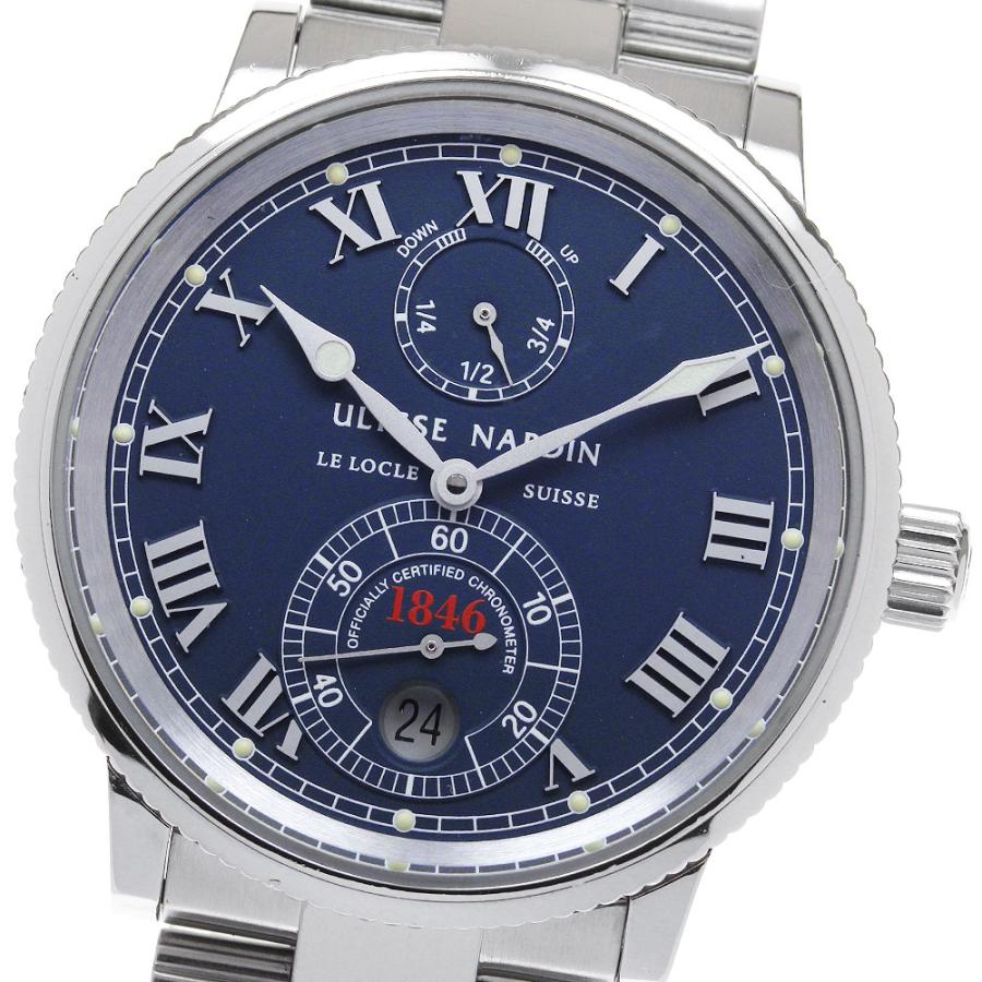 ULYSSE NARDIN ユリス・ナルダン Ulysse Nardin 263-22 マリーン クロノメーター パワーリザーブ 自動巻き メンズ _827764 : CLOSER Yahoo ...