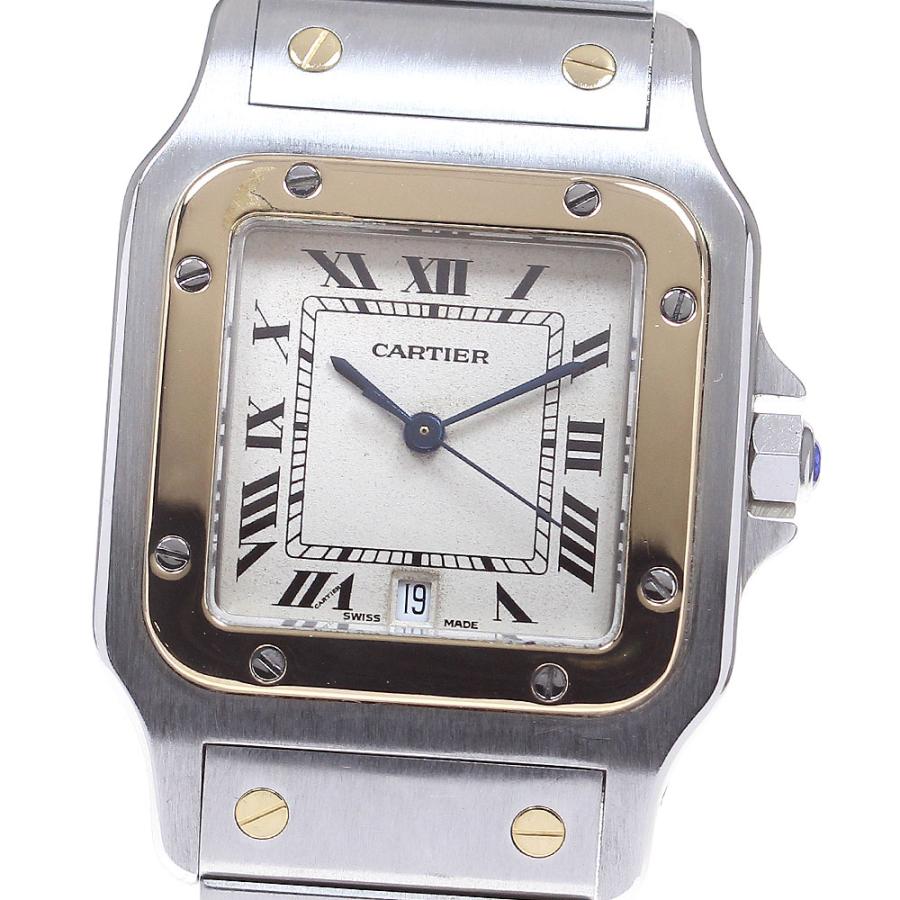 Cartier カルティエ CARTIER W20011C4 サントスガルベ LM YGコンビ クォーツ メンズ _827980 ...