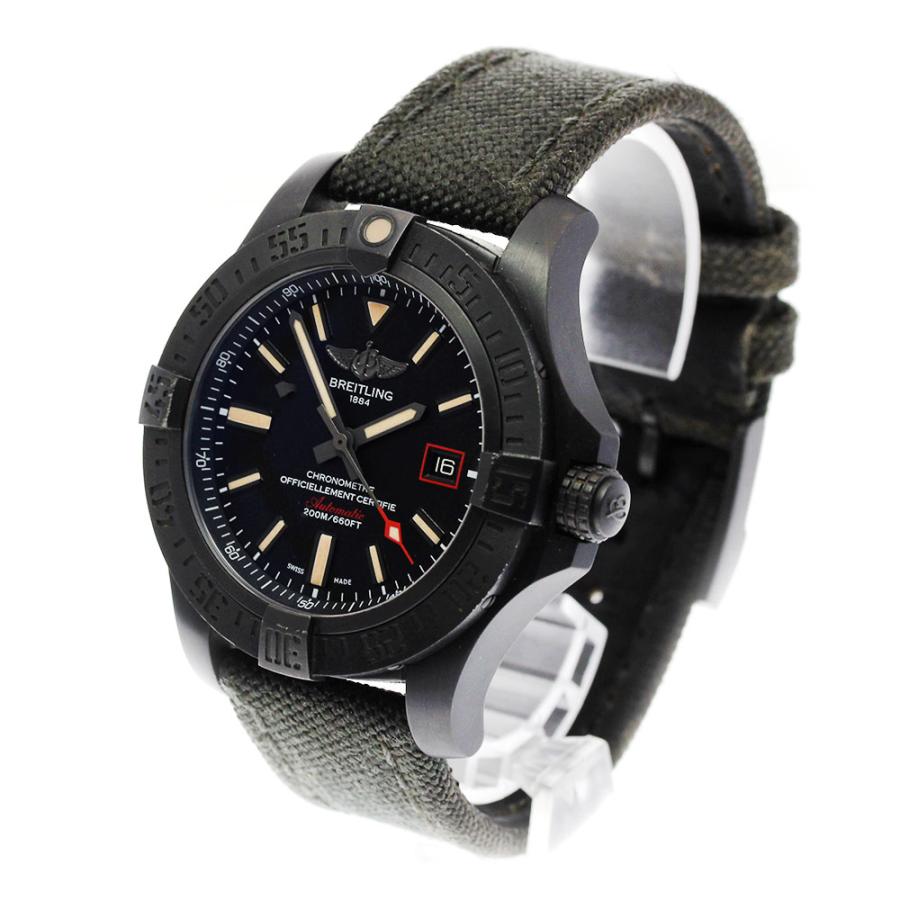 ブライトリング BREITLING V17311 アベンジャー ブラックバード 44 デイト 自動巻き メンズ 保証書付き_828112 ...