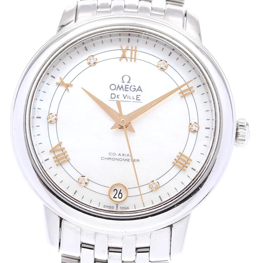 OMEGA オメガ 424.10.33.20.55.002 デビル プレステージ 6Pダイヤ デイト 自動巻き レディース 保証書付き ...