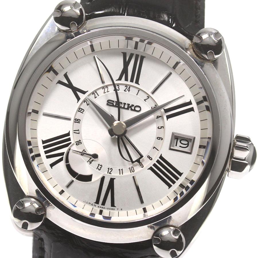SEIKO（セイコー） SEIKO SBLA035/5R66-0AC1 ガランテ GMT パワーリザーブ スプリングドライブ メンズ 良品 ...