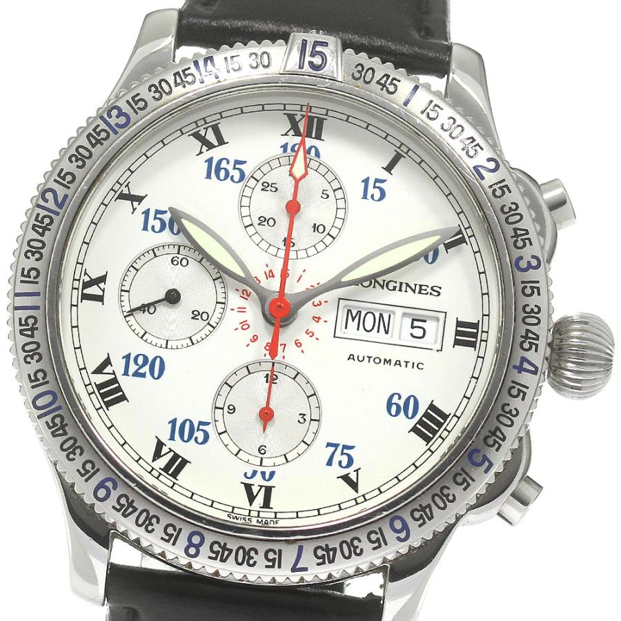 LONGINES ロンジン L2.618.4 リンドバーグ クロノグラフ デイデイト 自動巻き メンズ _829941 : CLOSER Yahoo!ショップ - 通販 - Yahoo!ショッピング