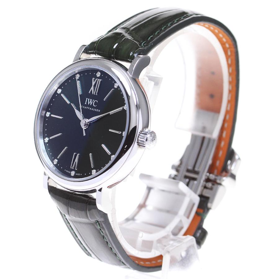 IWC SCHAFFHAUSEN IW357405 ポートフィノ オートマティック 34 12Pダイヤ 自動巻き レディース 良品 ...