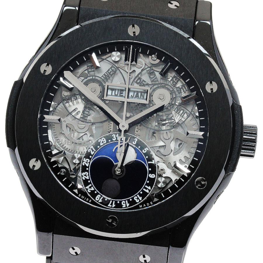 ウブロ HUBLOT 517.CX.0170.LR クラシックフュージョン アエロフュージョン ムーンフェイズ 自動巻き メンズ 美品 保証書付_831261 :831261:CLOSER ...