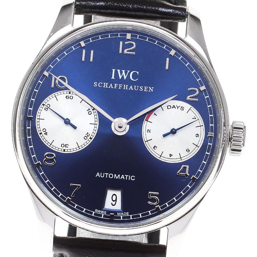 IWC SCHAFFHAUSEN IW500112 ポルトギーゼ 7デイズ ローレウス パワーリザーブ デイト 自動巻き メンズ 保証書付き ...