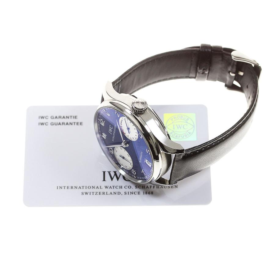IWC SCHAFFHAUSEN IW500112 ポルトギーゼ 7デイズ ローレウス パワーリザーブ デイト 自動巻き メンズ 保証書付き ...