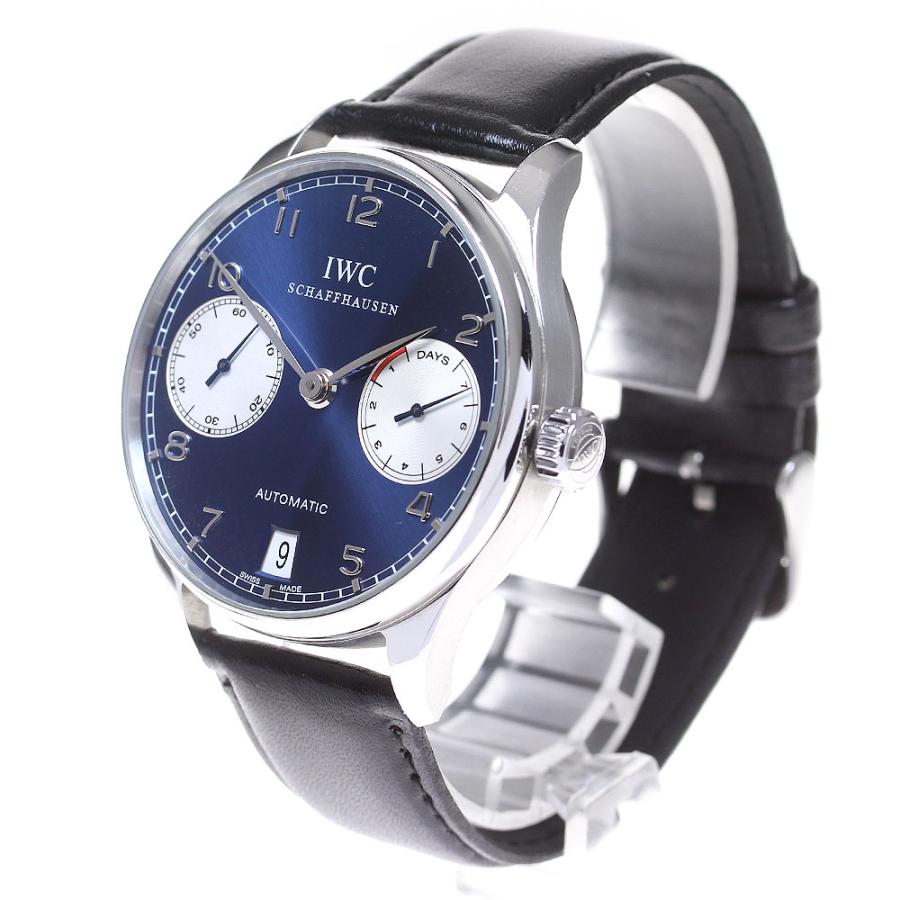 IWC SCHAFFHAUSEN IW500112 ポルトギーゼ 7デイズ ローレウス パワーリザーブ デイト 自動巻き メンズ 保証書付き ...