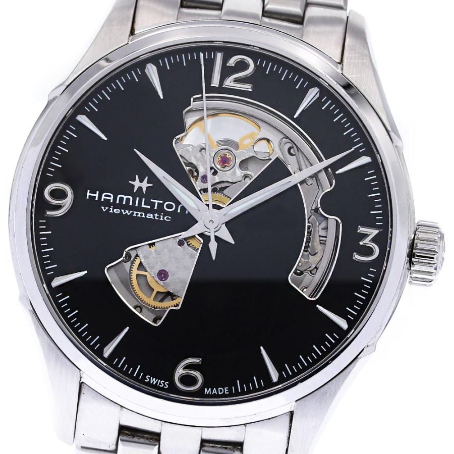 HAMILTON ハミルトン H327050 ジャズマスター ビューマチック オープンハート 自動巻き メンズ 箱・保証書付き_831932 ...