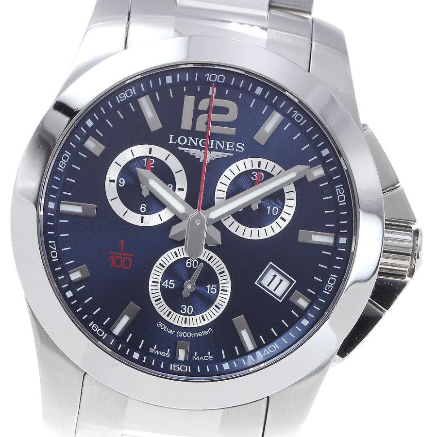 LONGINES ロンジン L3.800.4 コンクエスト クロノグラフ クォーツ メンズ 良品 _832522 : CLOSER Yahoo!ショップ - 通販 - Yahoo!ショッピング