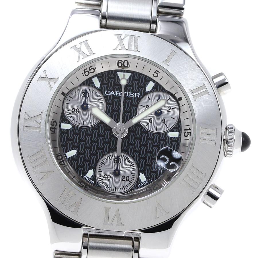 Cartier カルティエ CARTIER W10172T2 クロノスカフ デイト クォーツ メンズ _833920 : CLOSER ...