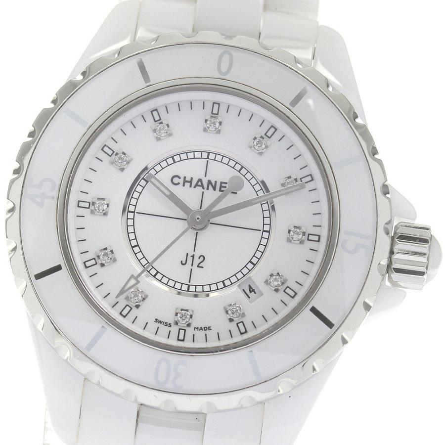 CHANEL シャネル H1628 J12 白セラミック 12Pダイヤ クォーツ レディース _834593 : CLOSER Yahoo!ショップ - 通販 - Yahoo!ショッピング