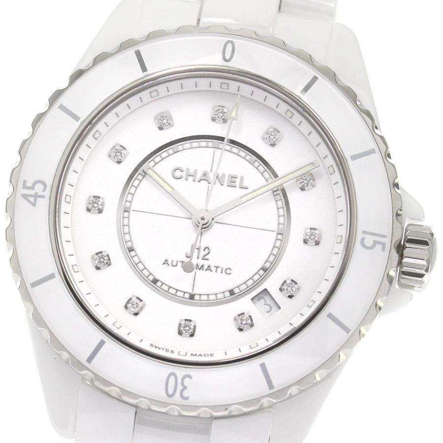 CHANEL シャネル H5705 J12 キャリバー12.1 38MM 12Pダイヤ 自動巻き メンズ 極美品 _835387 ...
