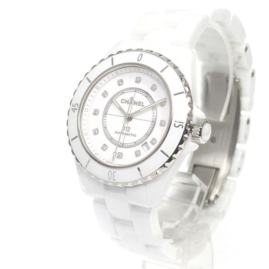 シャネル CHANEL H5705 J12 キャリバー12.1 38MM 12Pダイヤ 自動巻き メンズ 極美品 _835387 : ...