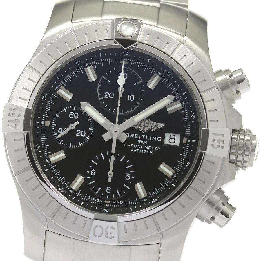 ブライトリング BREITLING A13385 アベンジャー クロノグラフ 43 デイト 自動巻き メンズ 美品 内箱・保証書付き ...