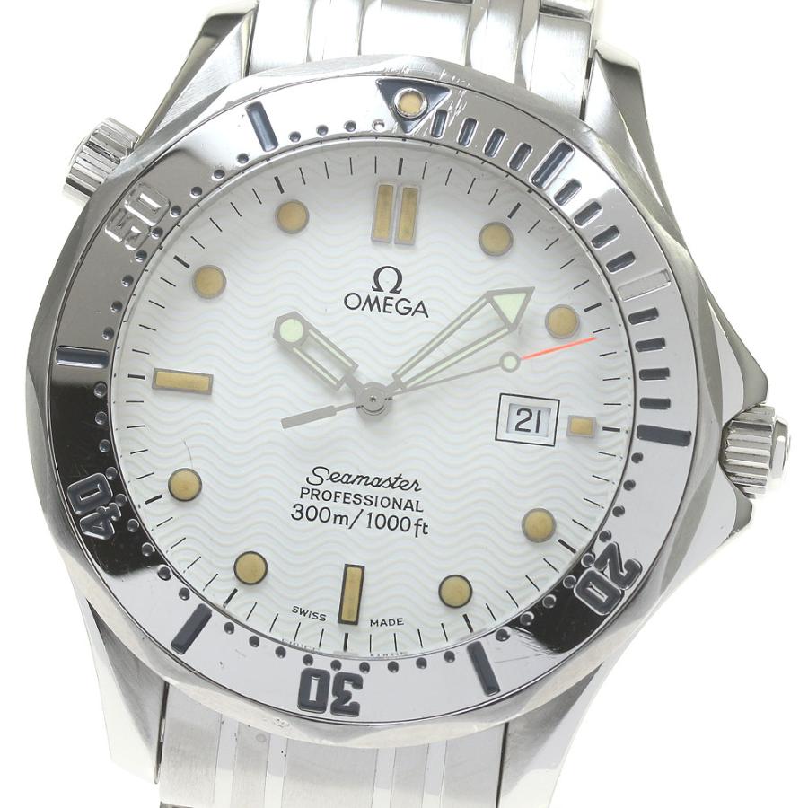 OMEGA 訳あり オメガ 2562.20 シーマスター300 デイト クォーツ ボーイズ _839730 : CLOSER Yahoo!ショップ - 通販 - Yahoo!ショッピング