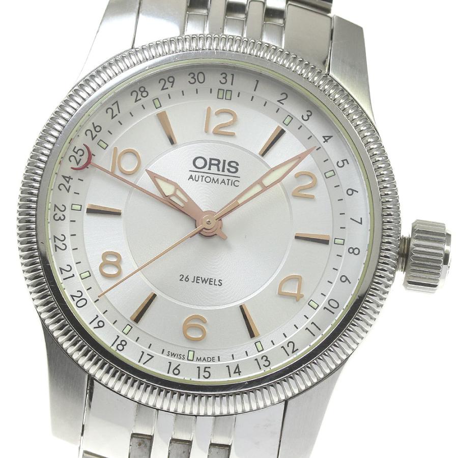 ORIS 訳あり オリス 01 754 7628 4061-07 8 20 76 ビッグクラウン ポインターデイト 自動巻き メンズ 保証書 ...