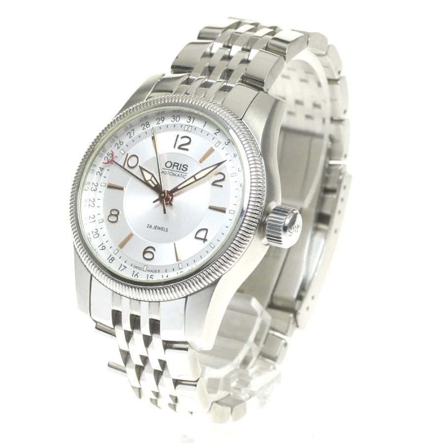 ORIS 訳あり オリス 01 754 7628 4061-07 8 20 76 ビッグクラウン ポインターデイト 自動巻き メンズ 保証書 ...