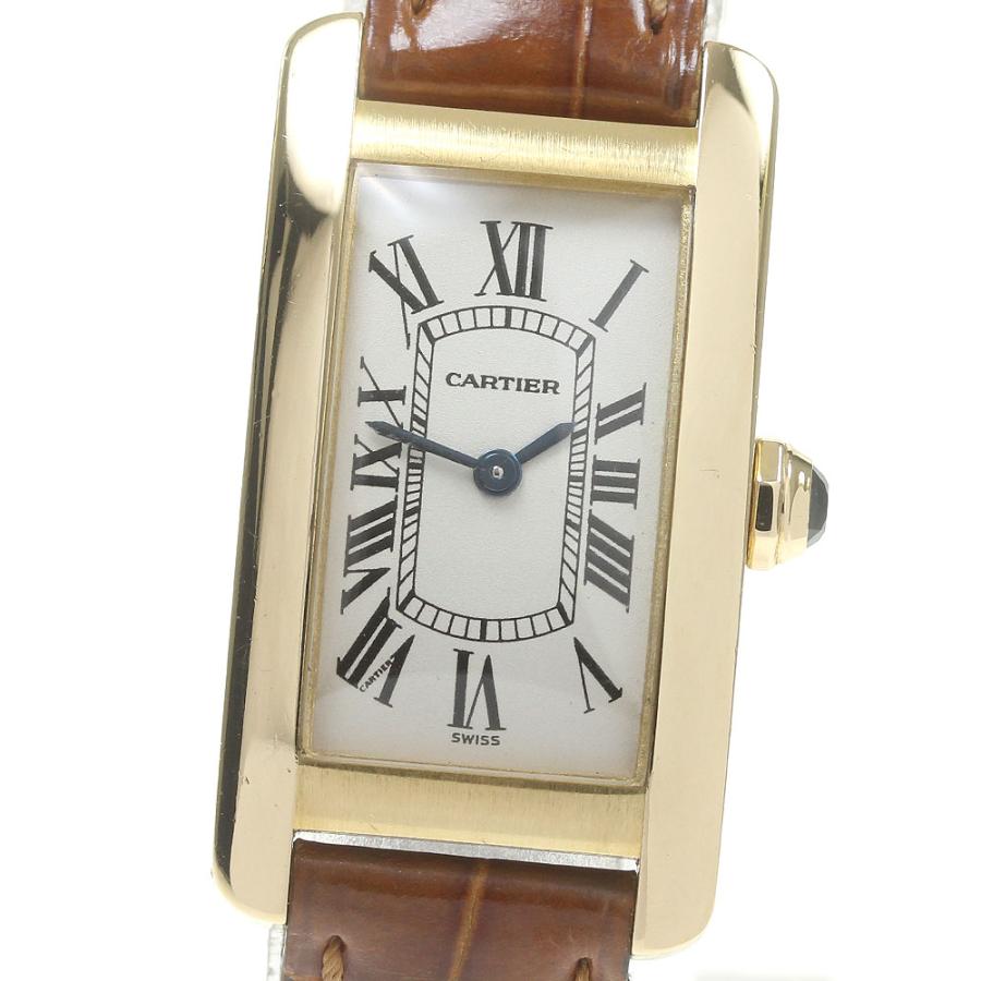 Cartier（カルティエ） CARTIER W2601556 タンクアメリカン SM K18YG クォーツ レディース _840089 ...