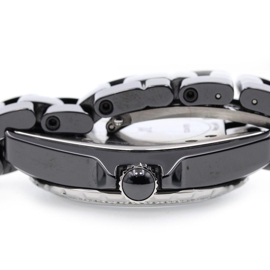 シャネル CHANEL H3108 J12 黒セラミック ダイヤベゼル 8P クォーツ レディース 良品 _841391 : 841391 ...
