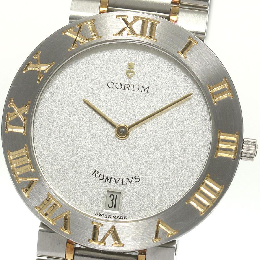 CORUM コルム 43.903.21V400 ロムルス デイト クォーツ メンズ 美品 _841642 : CLOSER Yahoo!ショップ - 通販 - Yahoo!ショッピング