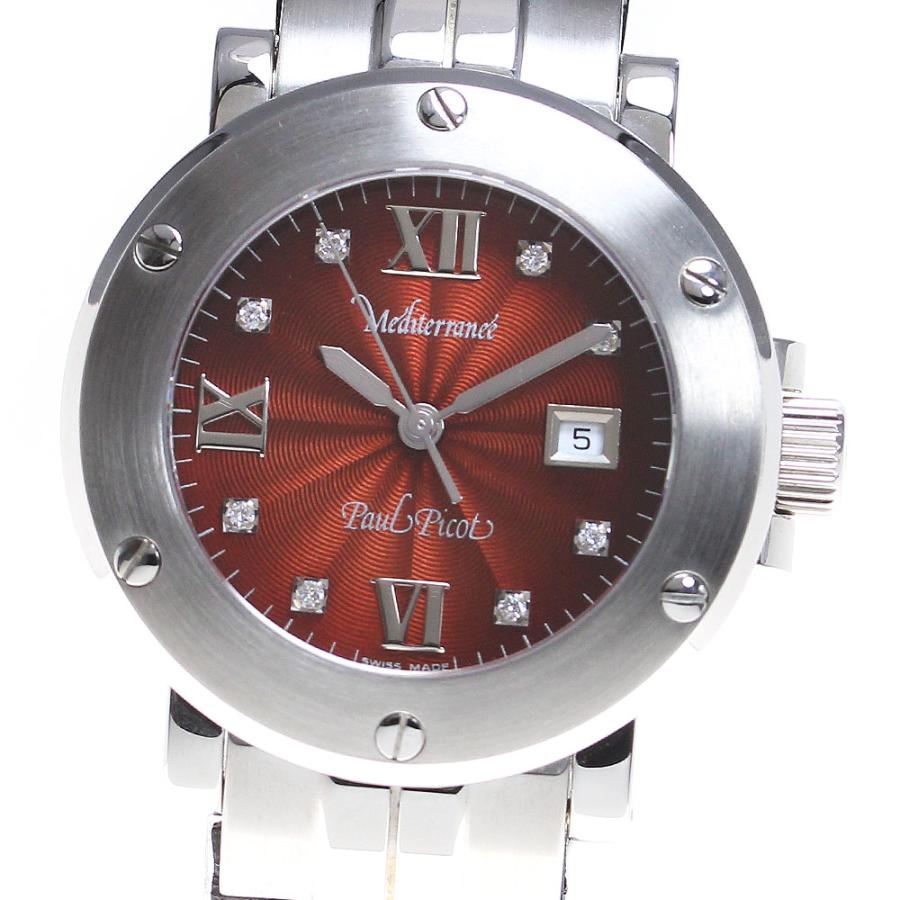 ポールピコ PaulPicot P4108.20LV.5D2 8Pダイヤ デイト クォーツ ボーイズ 美品 保証書付き_842408【ev20 ...