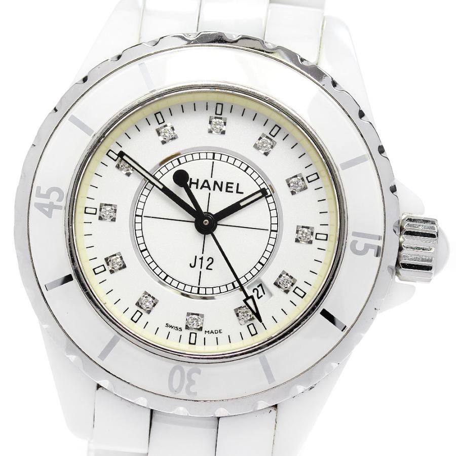 CHANEL シャネル H1628 J12 33MM 白セラミック 12Pダイヤ クォーツ レディース _843797 : CLOSER Yahoo!ショップ - 通販 - Yahoo!ショッピング