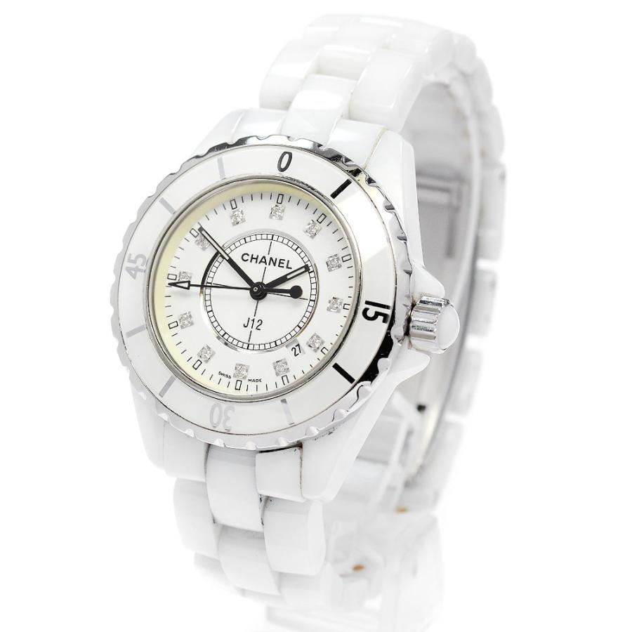 CHANEL シャネル H1628 J12 33MM 白セラミック 12Pダイヤ クォーツ レディース _843797 : CLOSER Yahoo!ショップ - 通販 - Yahoo!ショッピング