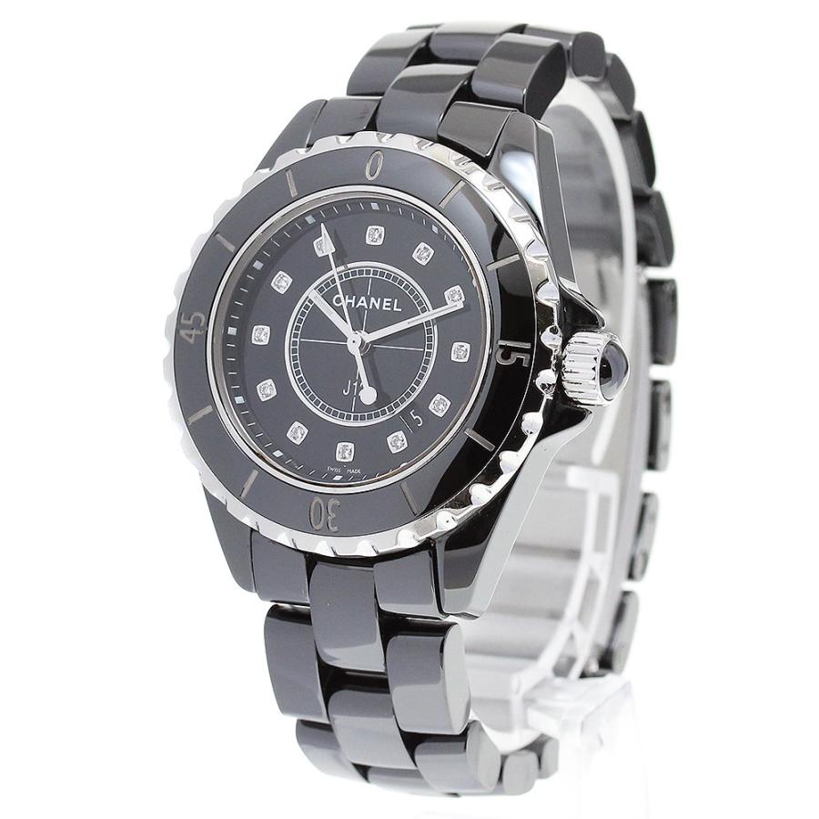 CHANEL シャネル H1625 J12 黒セラミック 33MM 12Pダイヤ クォーツ レディース 良品 _843872【ev10】 : CLOSER Yahoo!ショップ - 通販 ...