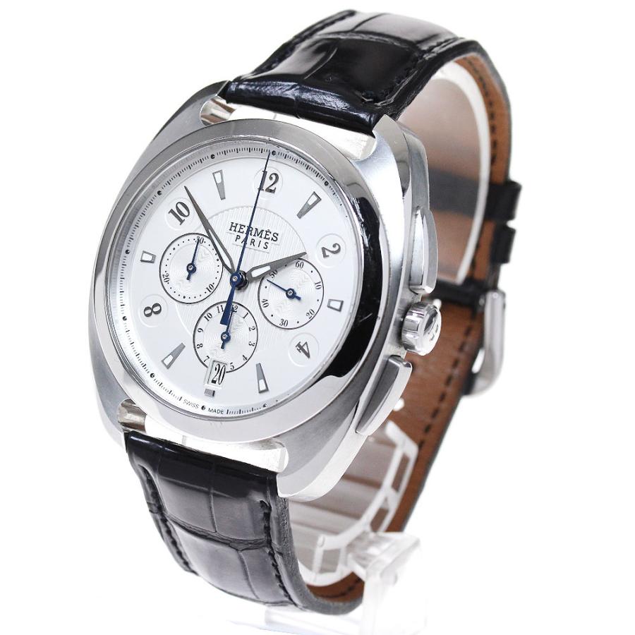 HERMES エルメス DR5.910/038897WW00 ドレサージュ クロノグラフ 自動巻き メンズ 箱・保証書付き_844179 ...