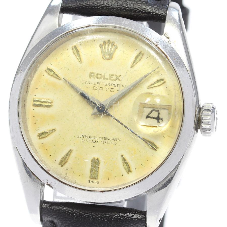 ROLEX 訳あり ロレックス 1500 オイスターパーペチュアル デイト cal.1560 自動巻き メンズ _844562 : CLOSER Yahoo!ショップ - 通販 - Yahoo ...