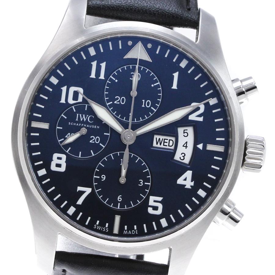 IWC SCHAFFHAUSEN IW377706 パイロットウォッチ クロノグラフ プティ・プランス 自動巻き メンズ 良品 _845196 ...