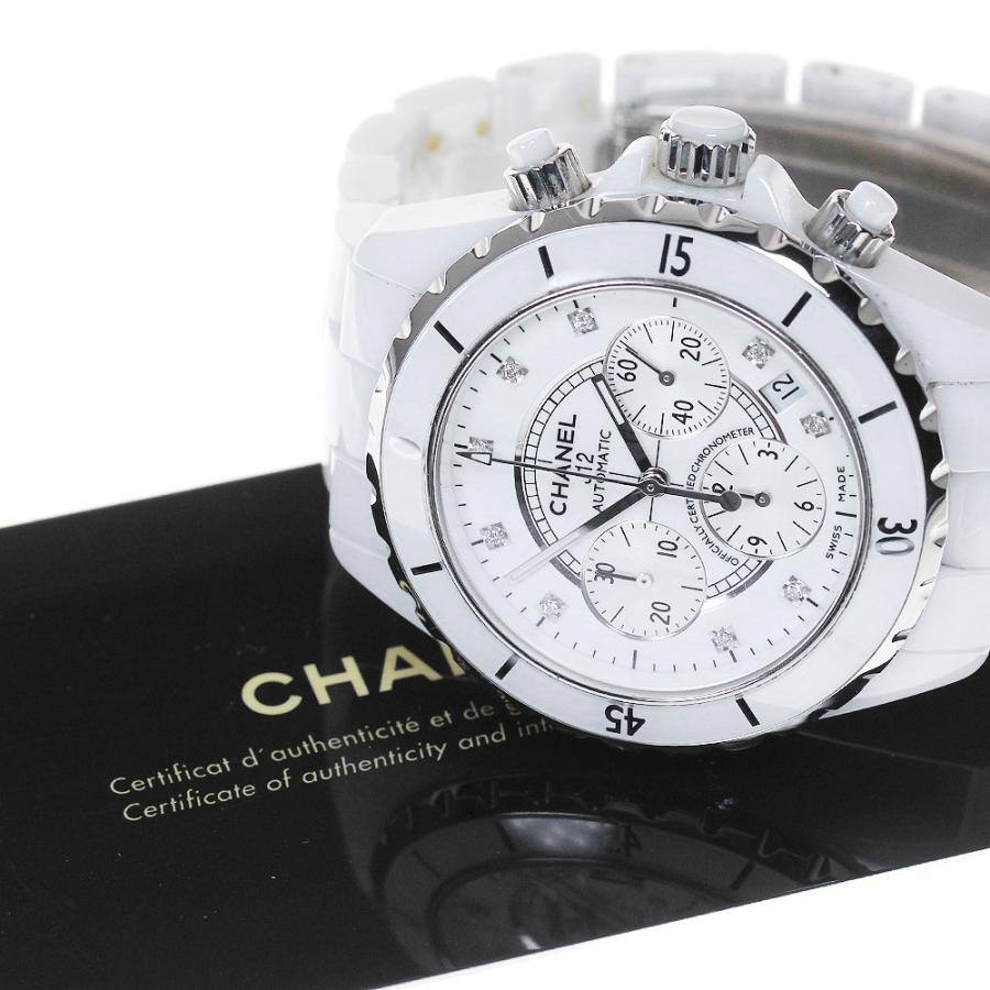 シャネル CHANEL H2009 J12 9Pダイヤ クロノグラフ 自動巻き メンズ 保証書付き_845468 : 845468 ...