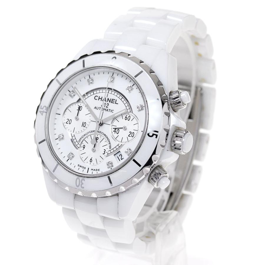 シャネル CHANEL H2009 J12 9Pダイヤ クロノグラフ 自動巻き メンズ 保証書付き_845468 : 845468 ...