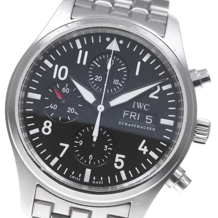 IWC SCHAFFHAUSEN IW371704 パイロットウォッチ クロノグラフ デイデイト 自動巻き メンズ _845843 ...