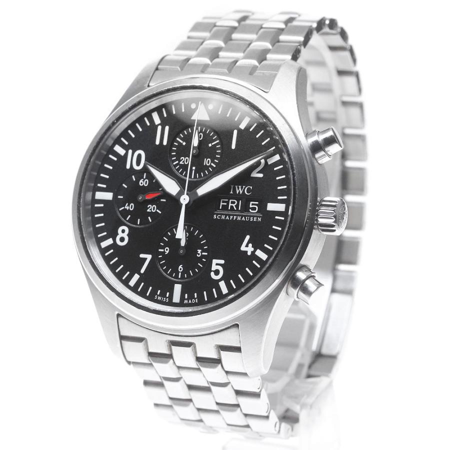 IWC SCHAFFHAUSEN IW371704 パイロットウォッチ クロノグラフ デイデイト 自動巻き メンズ _845843 ...