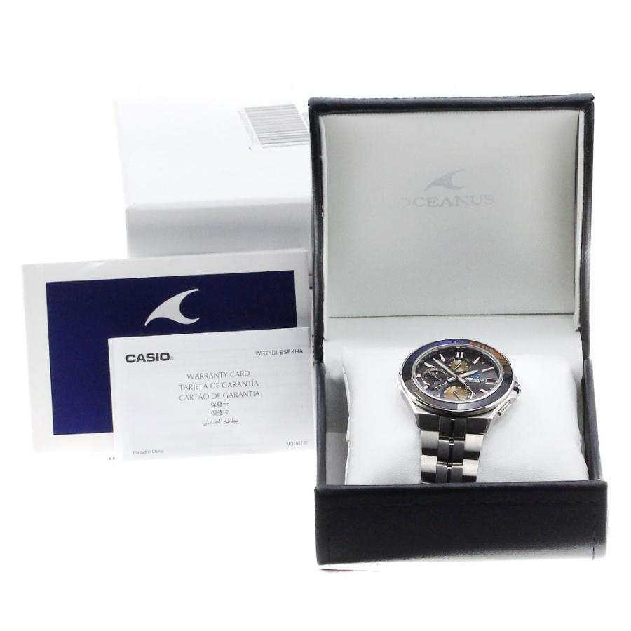 カシオ CASIO OCW-S5000D-1AJF オシアナス マンタ 江戸切子モデル ソーラー電波 メンズ 良品 箱・保証書付き ...