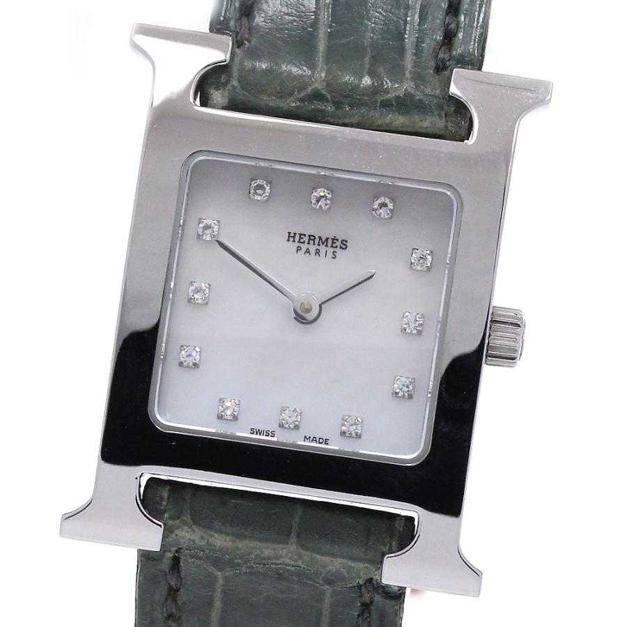 HERMES エルメス HH1.210 Hウォッチ ホワイトシェル文字盤 12Pダイヤ クォーツ レディース _847338 : CLOSER Yahoo!ショップ - 通販 - Yahoo ...