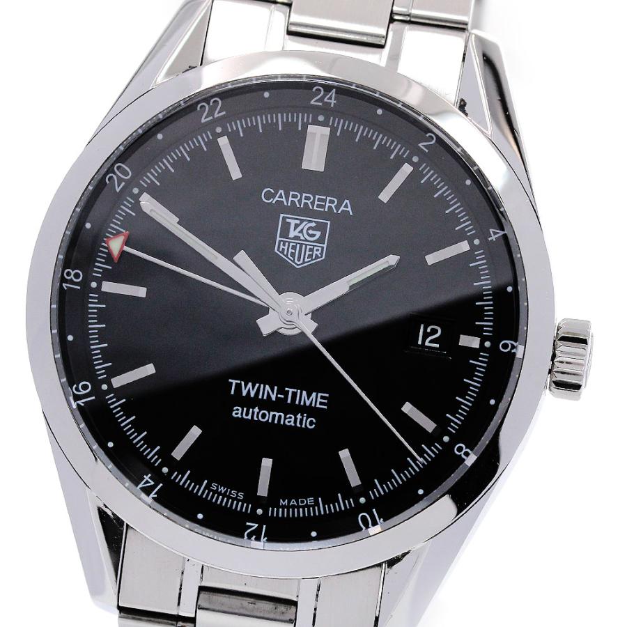 TAG HEUER タグホイヤー WV2115-0 カレラ ツインタイム デイト GMT 自動巻き メンズ 良品 _847385 ...