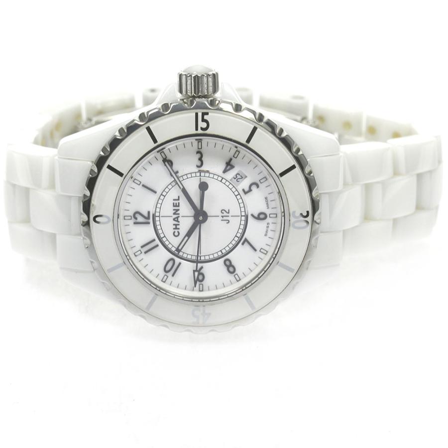 CHANEL（シャネル） CHANEL H0968 J12 33mm 白セラミック デイト クォーツ レディース 良品 保証書付き ...